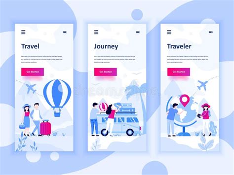 Set Of Onboarding Screens User Interface Kit For Shopping E Commerce