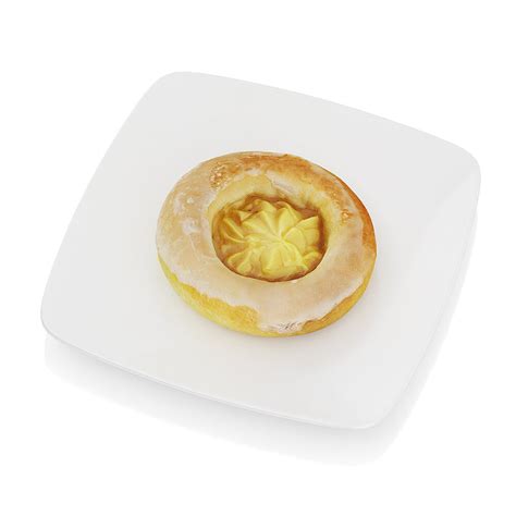 Roll With Pudding 3d Model Download Dessert On