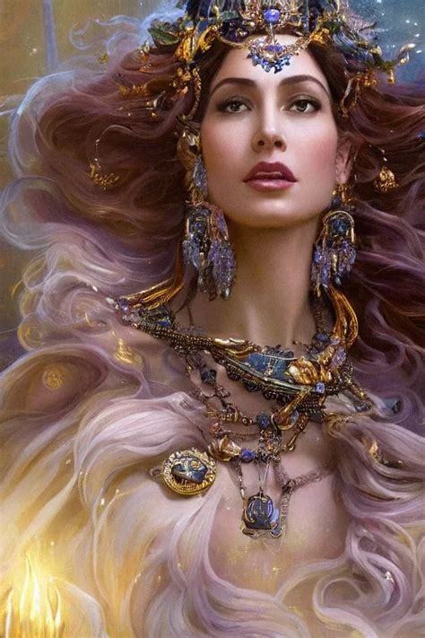 Ai Art Generator Univers Goddess Beautiful Eves And Face Wearing Only Chains 8k Resolution