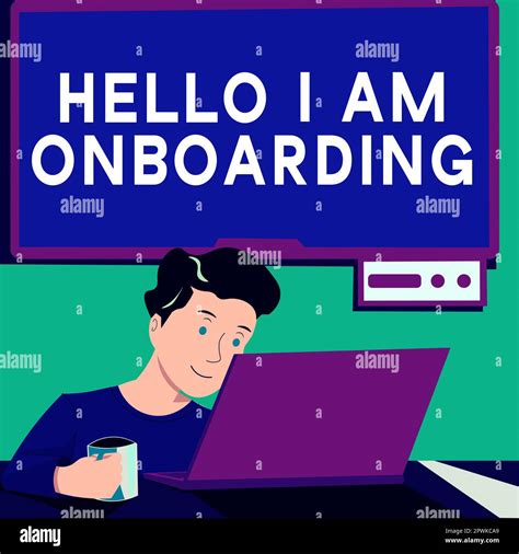 Text Caption Presenting Hello I Am Onboarding Internet Concept Action