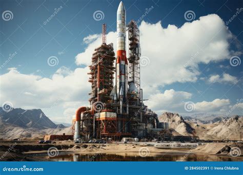 Spacecraft Launch Base Generative Ai Stock Illustration Illustration Of Science Concept