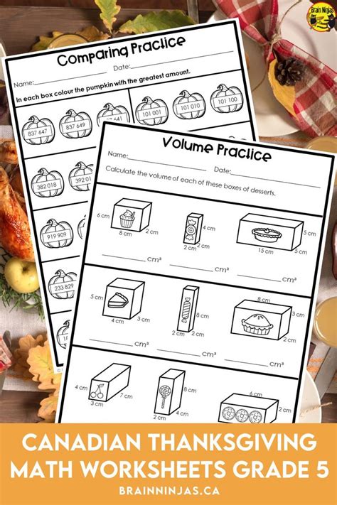 Thanksgiving Math Worksheets Numbers Within 1 000 000 Thanksgiving