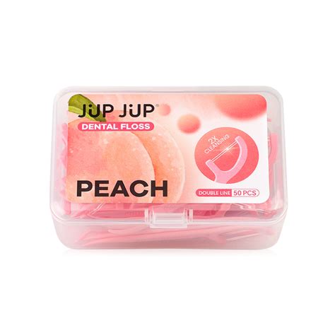 JUP JUP Dental Floss Double Line 50pcs Peach