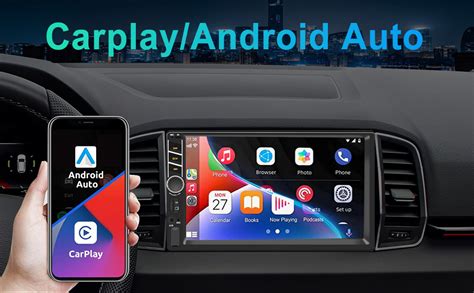 Podofo Autoradio 2 Din mit Carplay Android Auto Bluetooth, 7 Zoll Auto ...