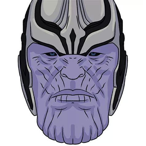 How To Draw Thanos Face Easy Drawing Art