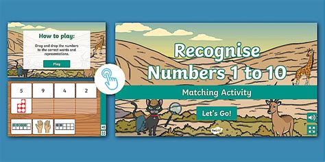 👉 Eyfs Recognise Numbers 1 To 10 Maths Matching Game