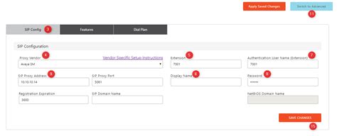 Avaya Session Manager Configuration For Tesira Using The Voip Web Interface Biamp Cornerstone