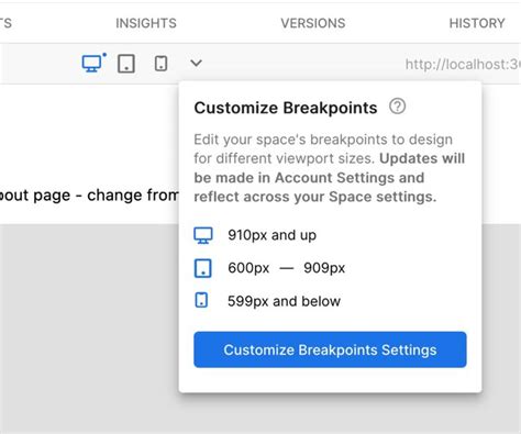 Customizable Breakpoints