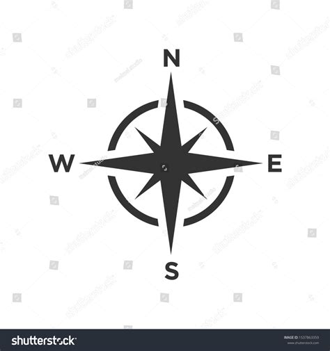 Compass Symbol Vector