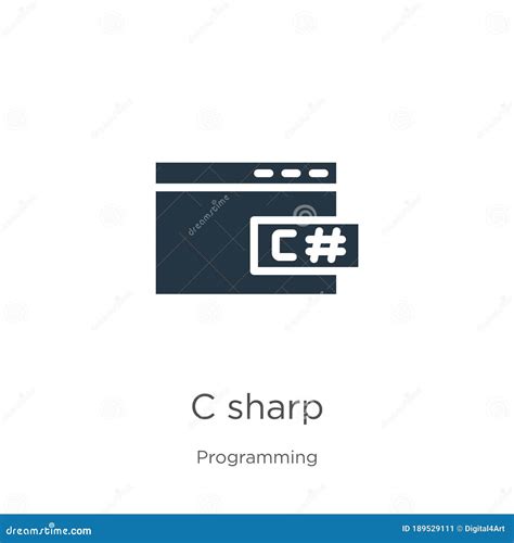 C Sharp Icon Trendy Flat Vector C Sharp Icon On White Background From