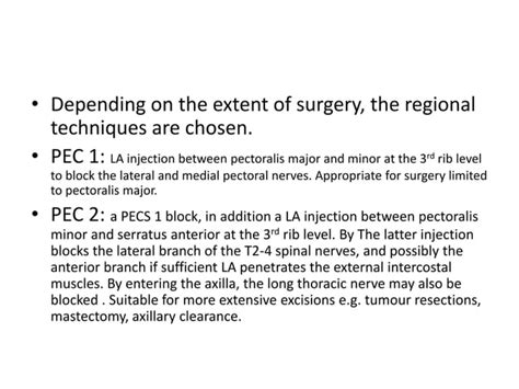 Pec I And Pecs Ii Serratus Anterior Block Pptx