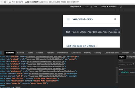 Duplicate Description Meta At Runtime · Issue 665 · Vuejsvuepress