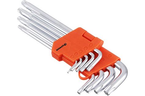 Набор ключей ЕРМАК TORX-профиль, 75x3 мм-170x9 мм, 9 предметов 657-024 ...
