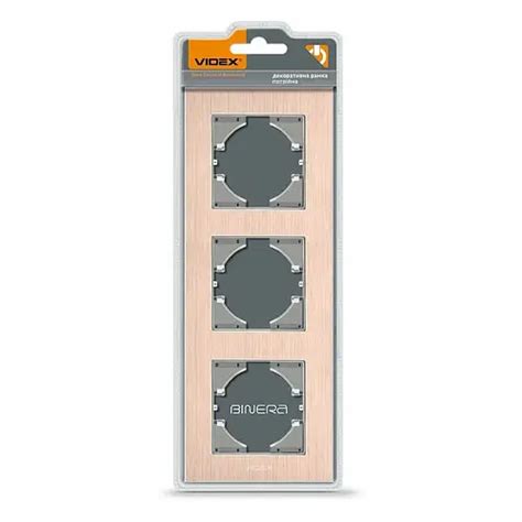 Купить Рамка Videx Binera 3 поста вертикальная медный алюминий Vf Bnfra3v Cp цена 657 54