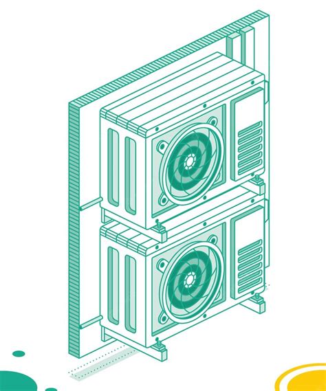 Premium Vector Two Outdoor Units Of Air Conditioner Isometric Outline Concept