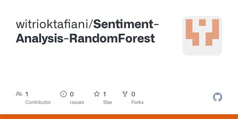 Github Witrioktafianisentiment Analysis Randomforest