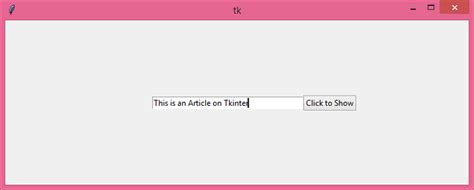 Return The Input Of The Entry Widget In Tkinter