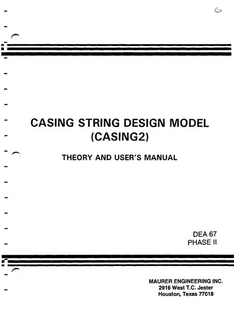 Casing String Design Model Pdf Casing Borehole Strength Of