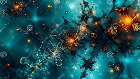Abstract Neural Network Complex Interconnections Stock Illustration - Illustration of ...