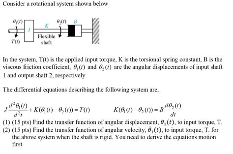 solved consider a rotational system shown below 0 0 0 1