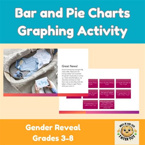 Bar And Pie Charts Graphing Activity Gender Reveal Grades 3 8 Tpt