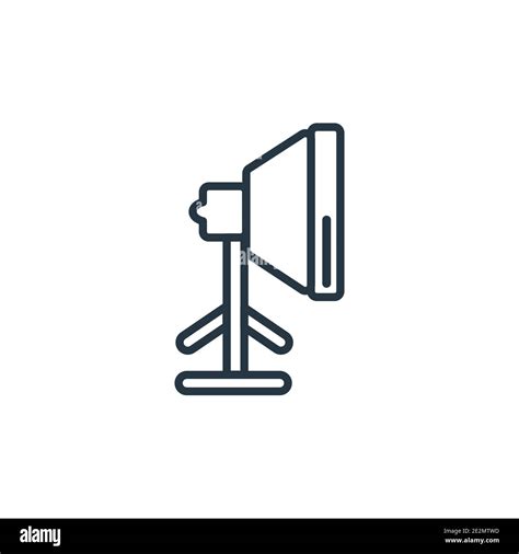 Reflector Outline Vector Icon Thin Line Black Reflector Icon Flat Vector Simple Element