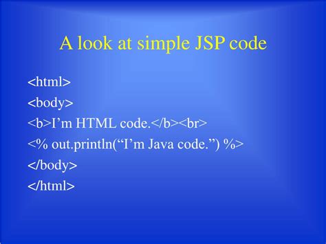 PPT Java Server Pages JSP PowerPoint Presentation Free Download ID