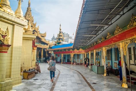 Premium Photo A Beautiful View Of Buddhist Temple Located In Yangon