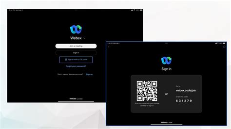 Webex App Sign In With A Qr Code