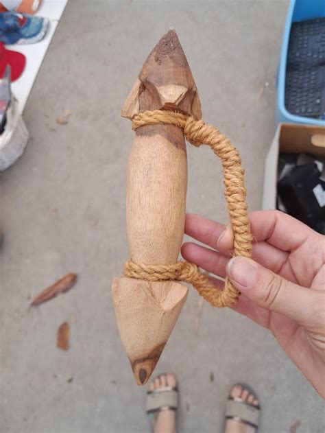 Carved Wooden Object With Possible Handle Rwhatisthisthing