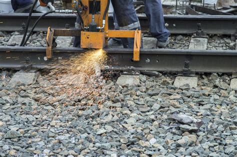 Grinding Railway Track Stock Image Image Of Machine 40904833