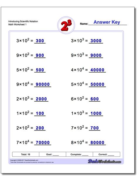 Introducing Scientific Notation Exponents Worksheet Introducing Scientific Scientific