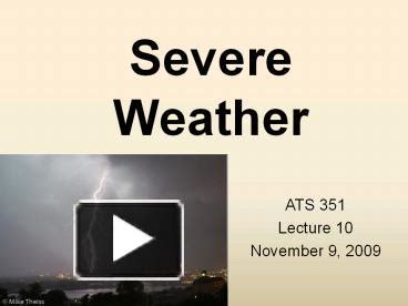 Severe Weather Presentation Free To Download