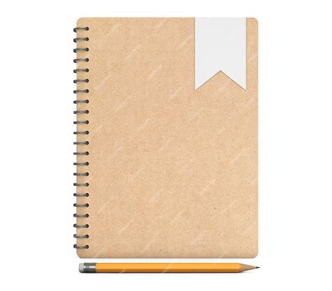 Premium Photo Personal Diary Or Organiser Book With Pencil On A White Background 3d Rendering