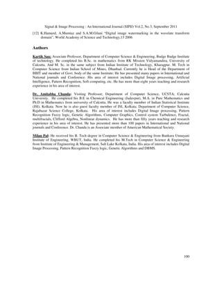 Feature Based Watermarking Algorithm For Image Authentication Using D Wavelet Transform PDF