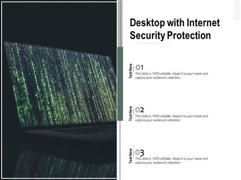 Desktop With Internet Security Protection Presentation Graphics Presentation PowerPoint