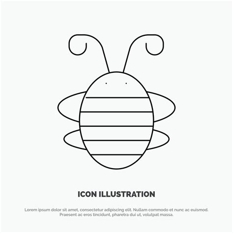 Bee Insect Beetle Bug Ladybird Ladybug Line Icon Vector 15464734 Vector Art At Vecteezy