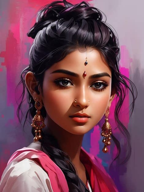 Premium Ai Image A Realistic Pretty Young Indian Woman Or Girl In