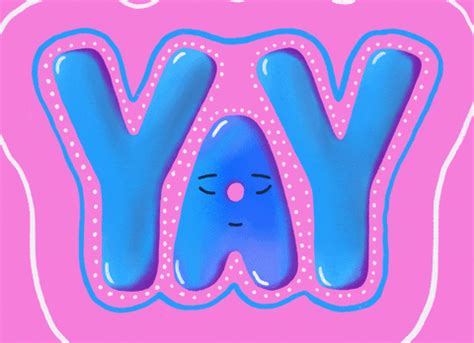 Yay Cartoon Smile Animated Text 