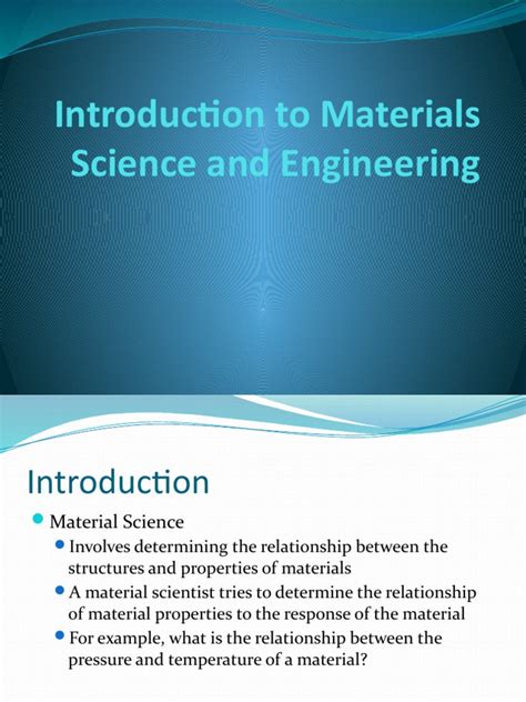 Introduction To Materials Science and Engineering - 290848 | PDF | Materials Science | Fiberglass