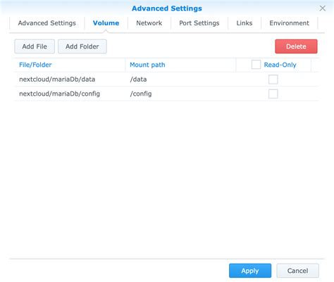synology docker mariadb nextcloud install