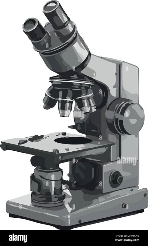 High Scale Magnification Reveals Bacterium In Scientific Experiment Isolated Stock Vector Image