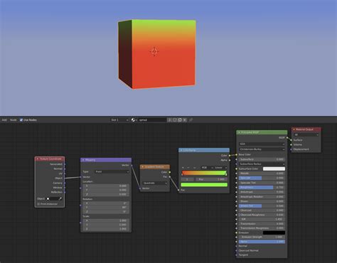 node editor how to create a gradient material across an object s local z axis blender stack