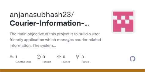 GitHub Anjanasubhash Courier Information Management System The Main Objective Of This