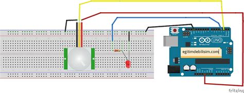 Arduino proje örneği mBlock ile PIR Hareket Sensörü ile LED Uygulaması
