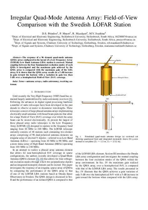 pdf irregular quad mode antenna array field of view comparison with