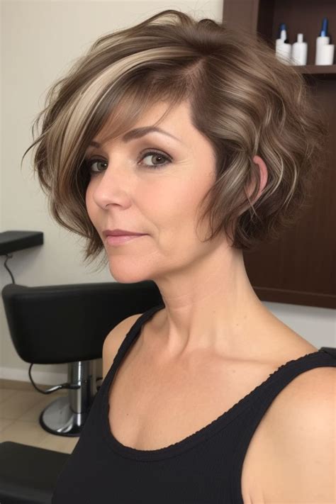 47 Bob Hairstyles For Women Over 50 Textured Wavy Bob With Blonde