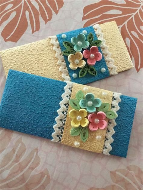 Quilled Envelopes With Floral Designs Decorative Envelope Design Fancy Envelopes Creative