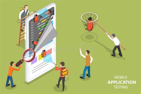 Mobile App Development Flat Isometric Vector Stock Vector ...