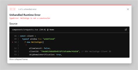 getting `window is not defined` with `hellosign embedded` using `next